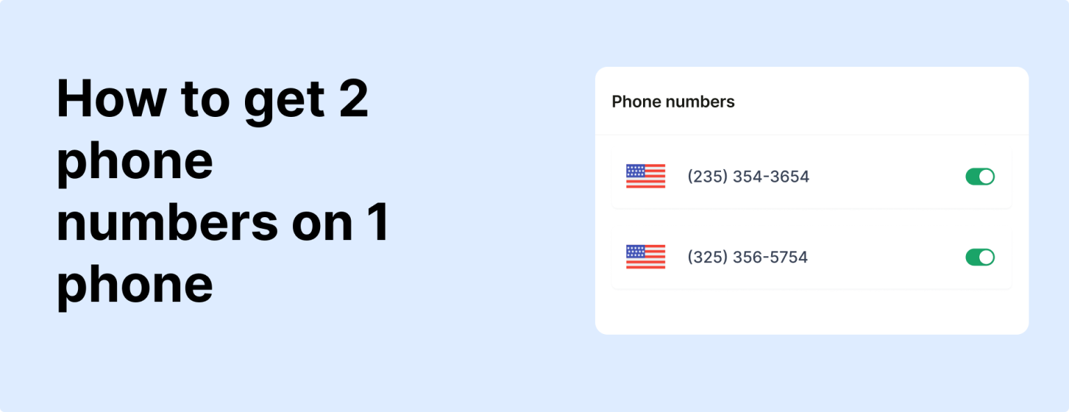 Get 2 Phone Numbers on 1 Phone – Try for Free