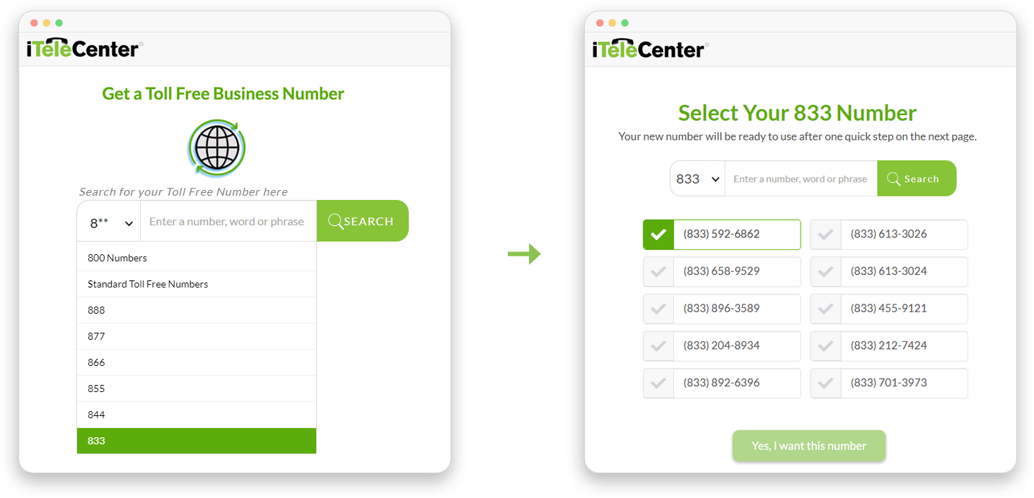 #1 Source for 833 Numbers – Get an 833 number instantly!